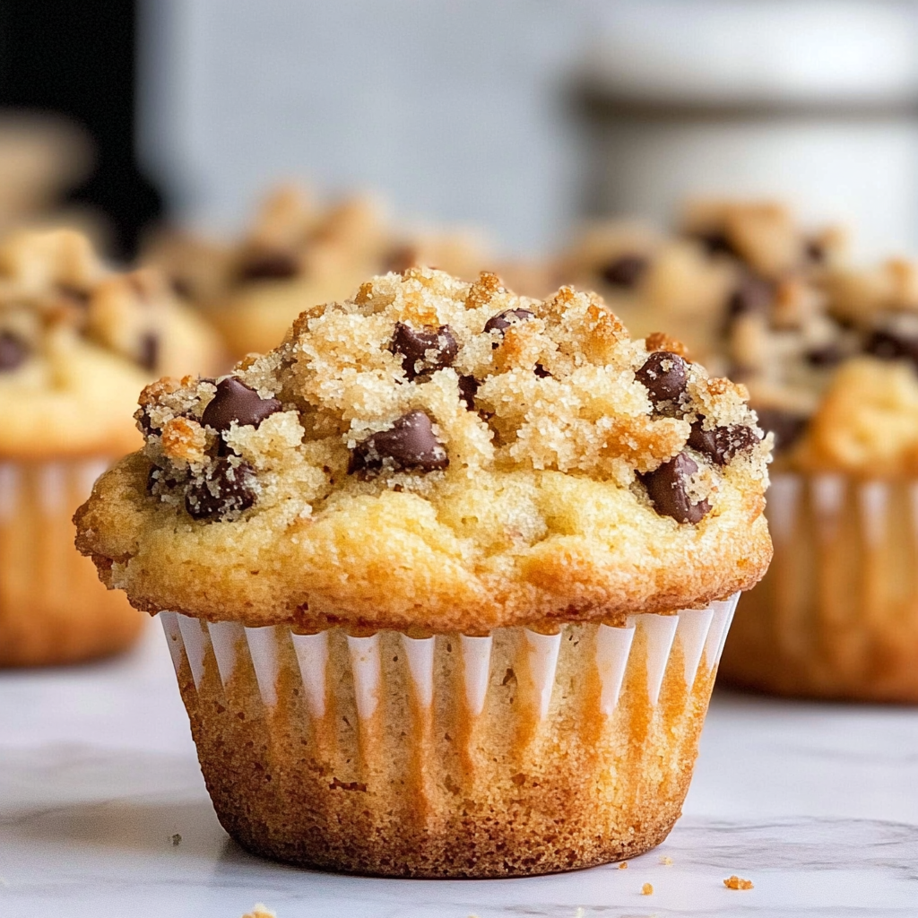 Amazing Chocolate Chip Muffins with Streusel Topping Delight